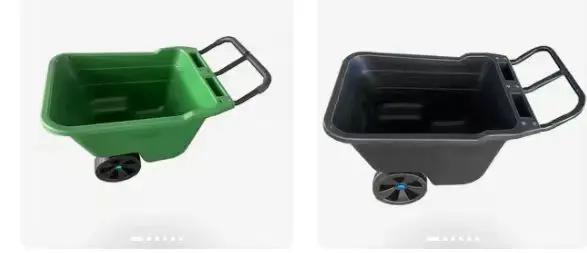 Customizable 150kg Plastic Dump Trailer Cart with Solid Rubber Wheel ...