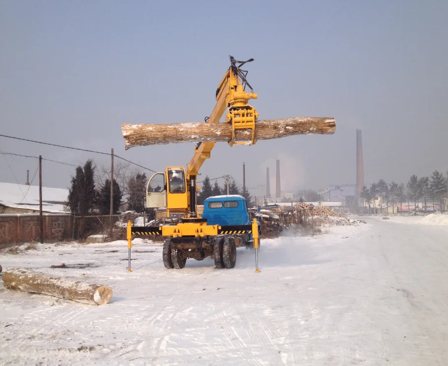 Forest Crane Hydraulic Truck Mounted Lifting Crane Timber Trailer Crane ...