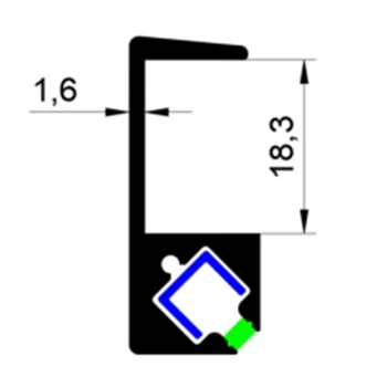 Plug type LED aluminum anodized aluminum extruded LED profile Front ...