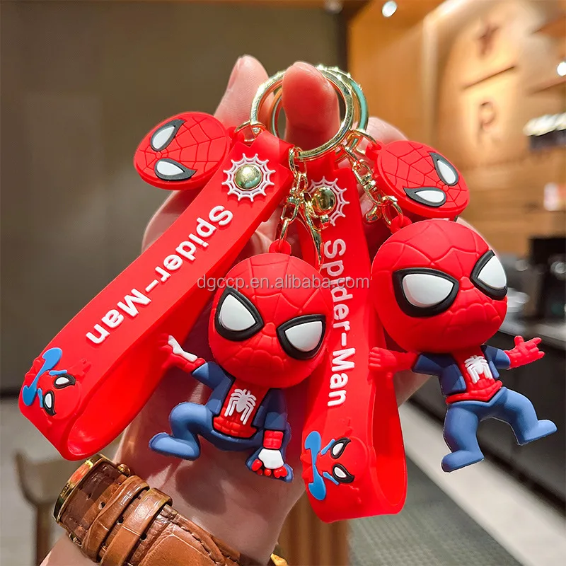 13 Design Hot Selling American Film Spider-man Keychain 3d Pvc Rubber ...