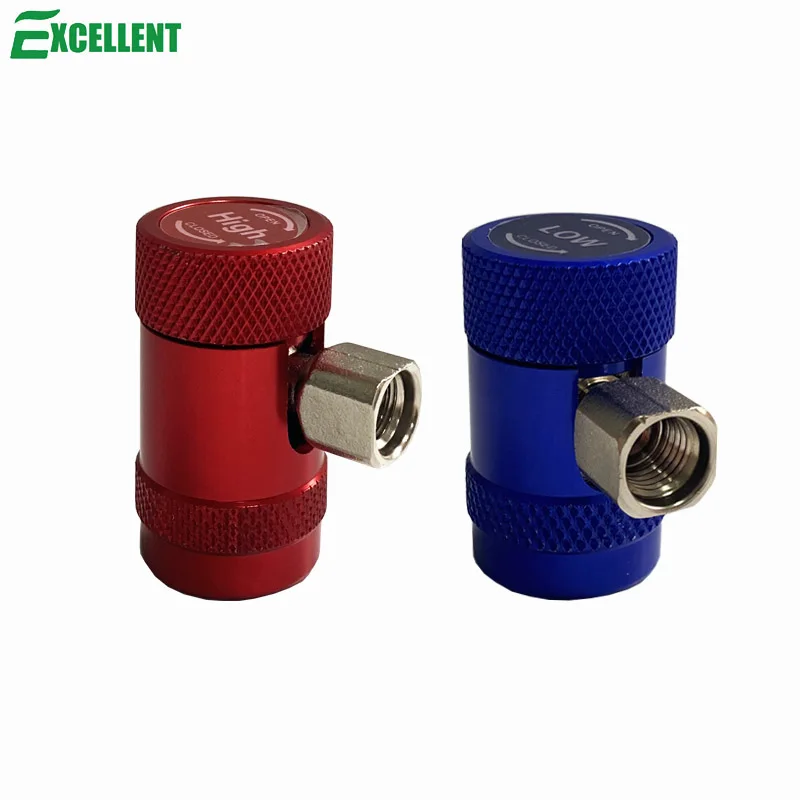 R1234fy Manifold Gauge Adapters Brass Quick Coupler For Ac High And Low ...