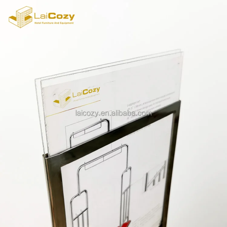 Hotel Crowd Control Stanchion Post Signboard A4 Floor Welcome Stand ...