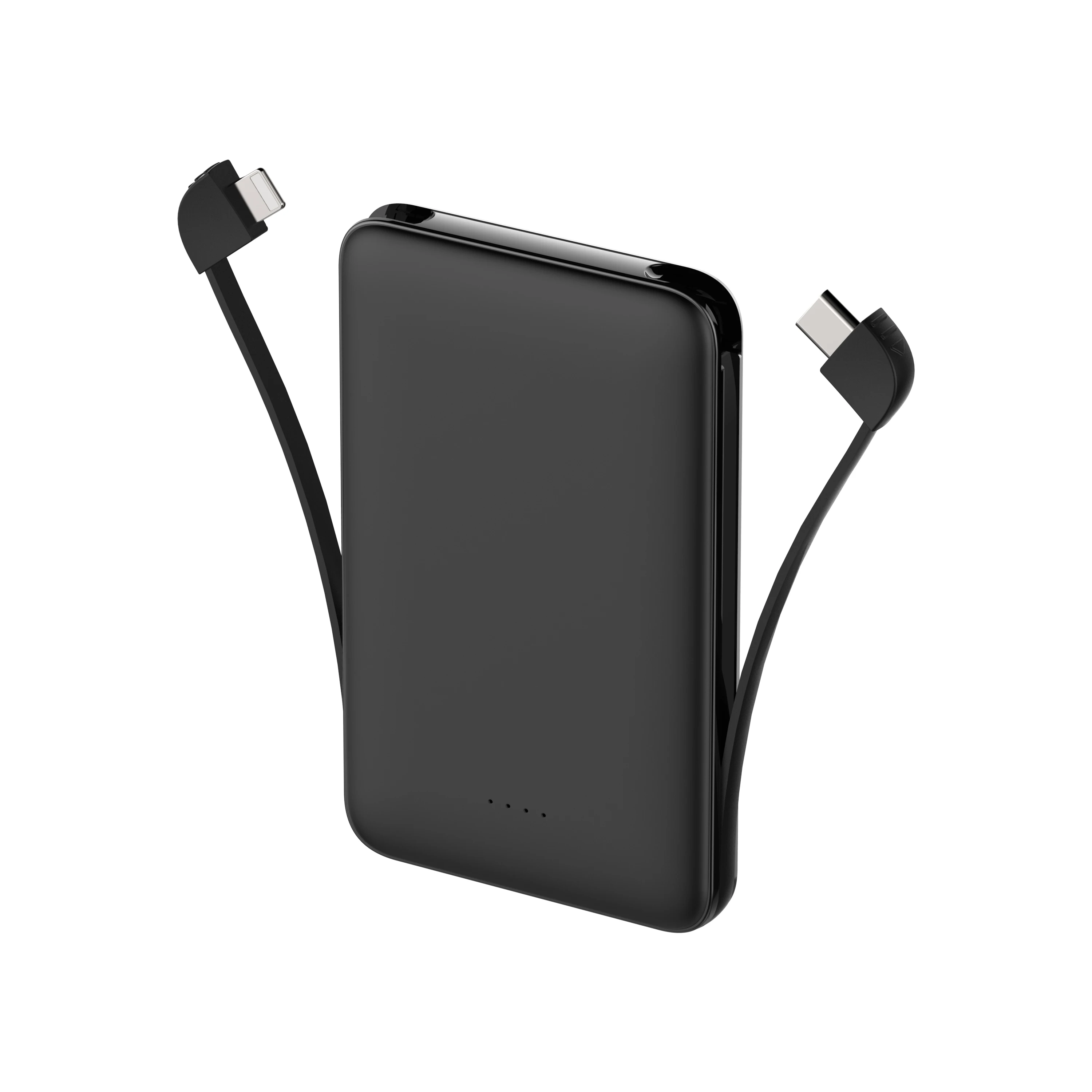 Dual Built-in Cable Power Bank - 5000mah Portable Charger