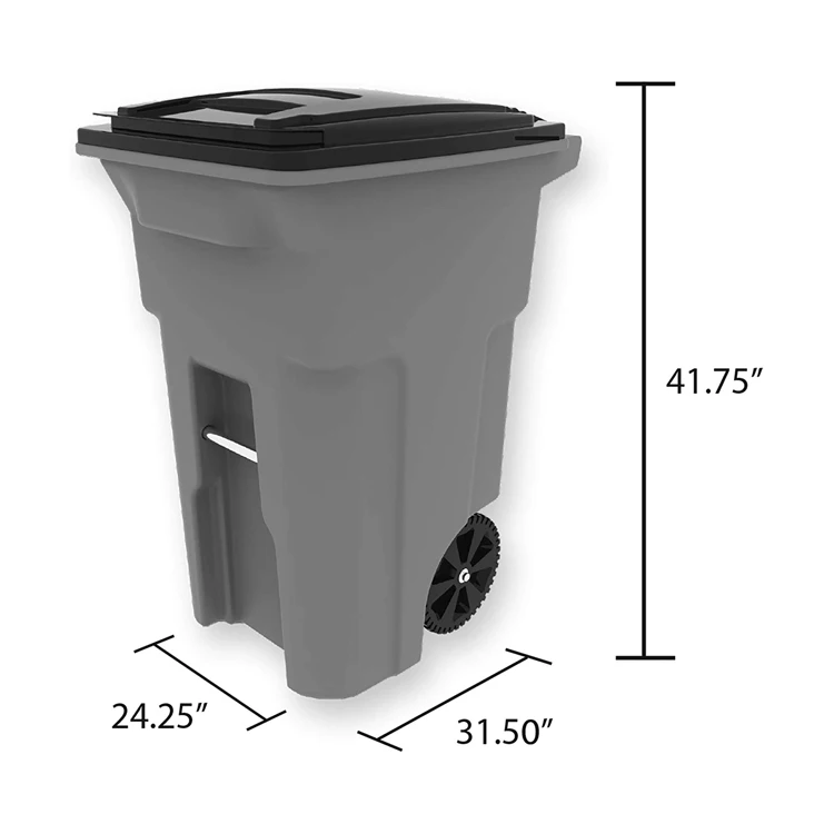 70 Gallon Storage Bin - Durable, Wheeled, Outdoor Recycling