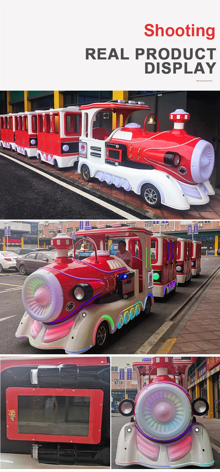 HAOJILE Ultra Large Retro Train - Fun Electric Ride