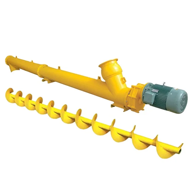 Feeding Hopper Inclined Screw Conveyor For Wet Sludge Materials ...
