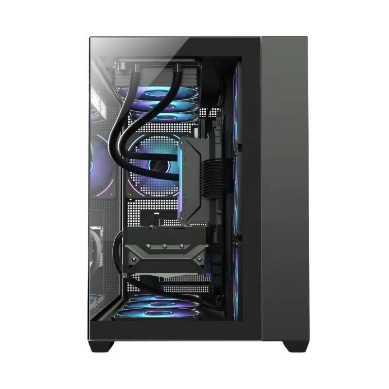 JNP-C708 ATX/M-ATX Mid Tower Gaming Case with USB 3.0 & Tempered Glass ...