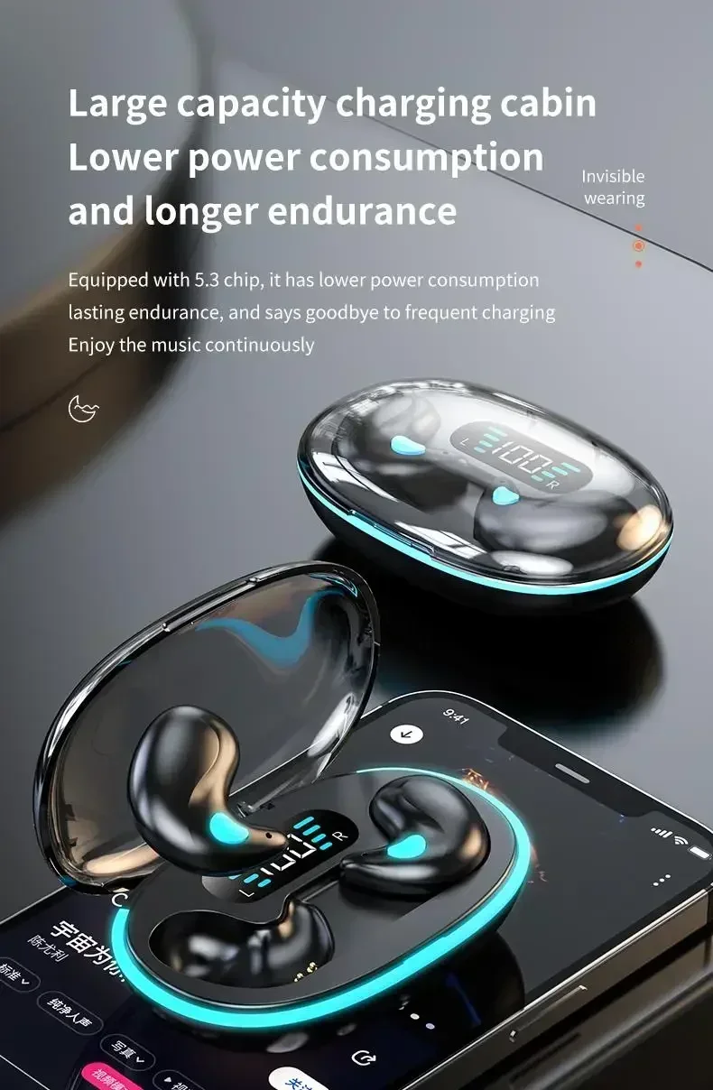 NEW Original X55 Wireless Sleep Earphone Noise Reduction Invisible ...