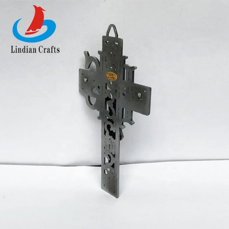 6 Inch Monogram Jesus Christ Ihs Crucifix Metal Wall Cross Religious ...