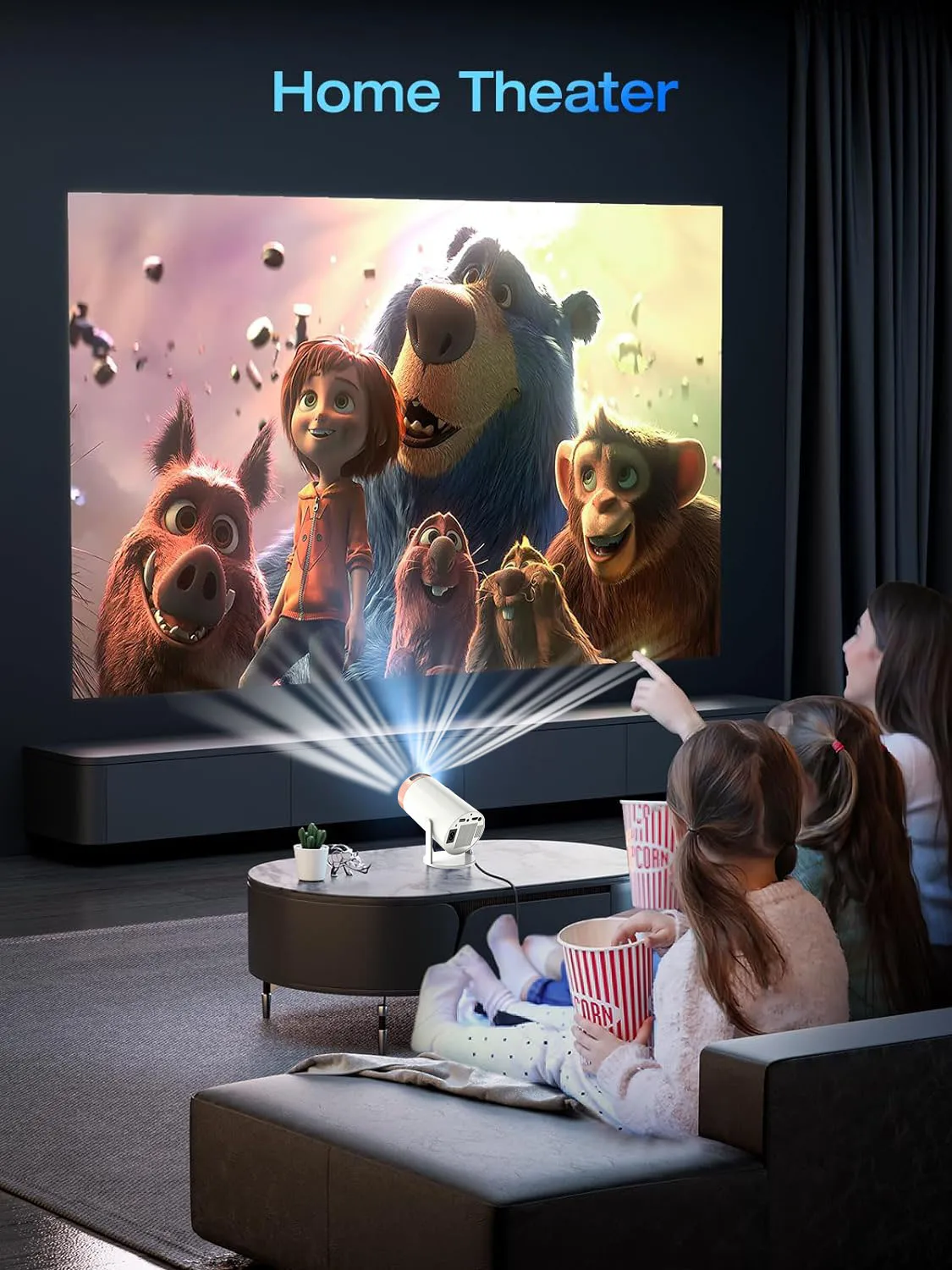 HY300/HY300 Pro Mini Stand 4k Video Projector - Smart & Portable