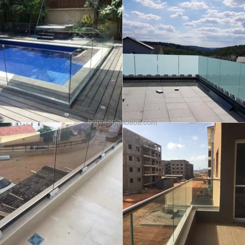 Aluminum U Channel Glass Railing U Aluminium Glass Railing Base ...