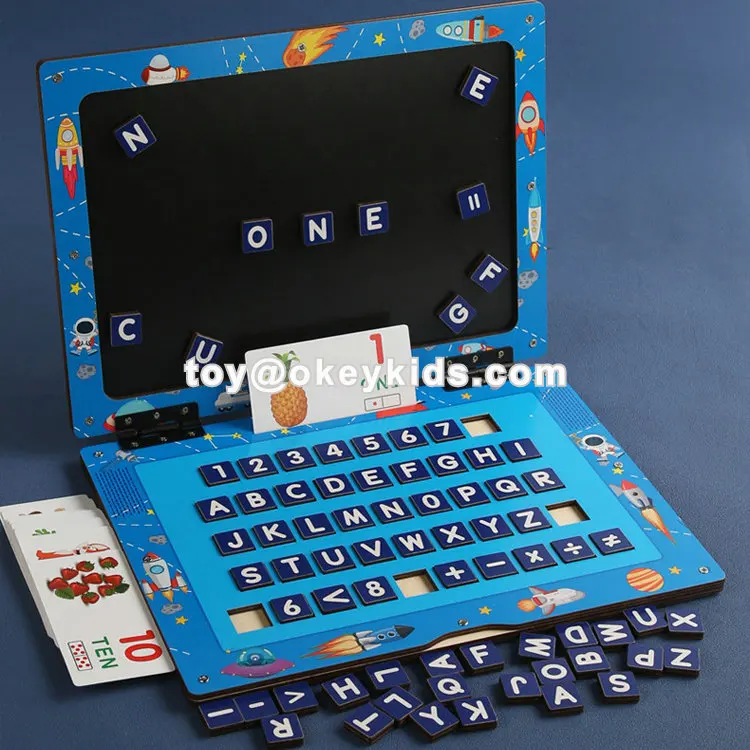 Pretend Play Set Wooden Laptop Learning Toy For Kids W12e196 - Buy ...