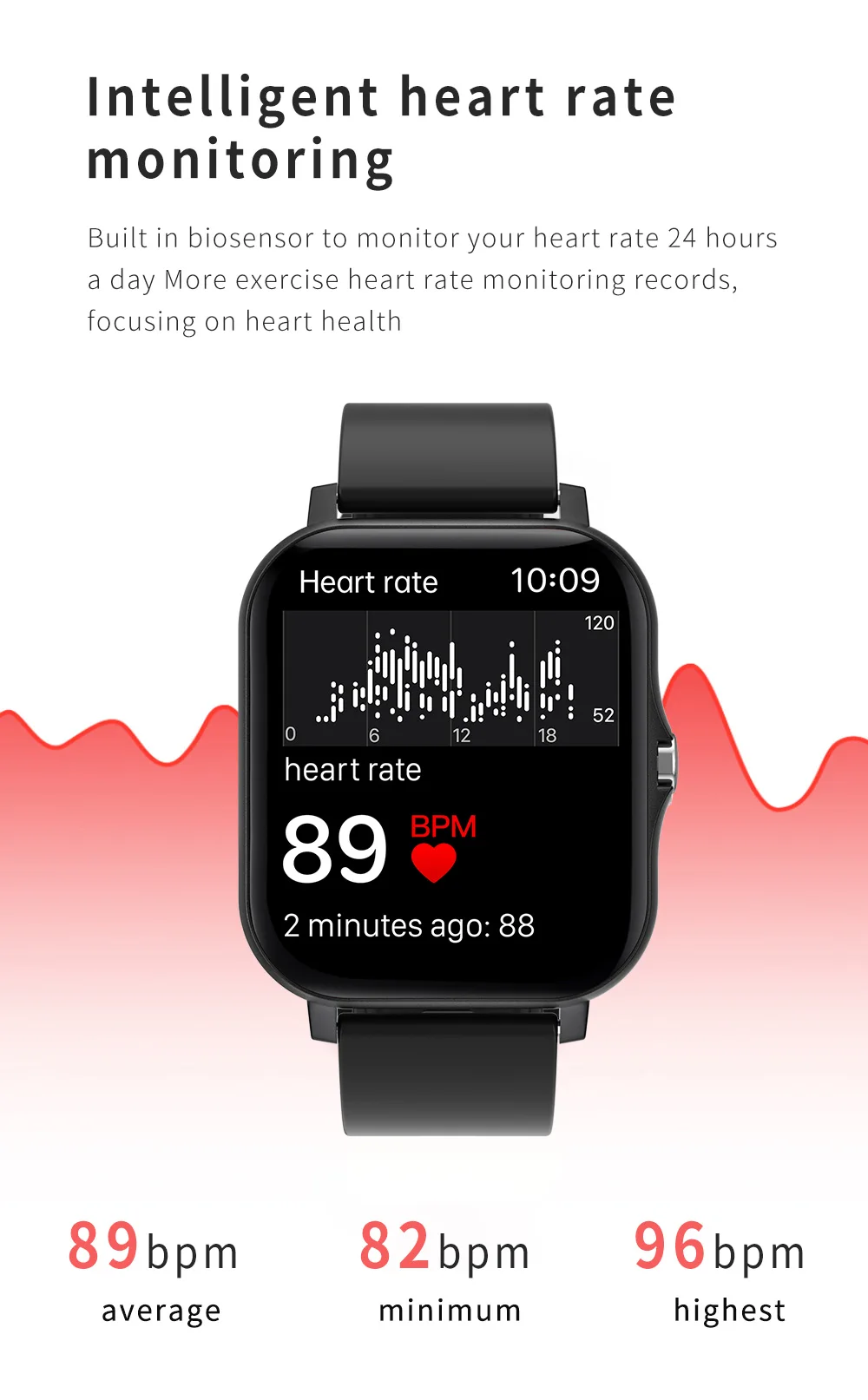 1.69 Inch Big Screen Smart Watch H13 Women Smartwatch Bt Call Bt Music ...