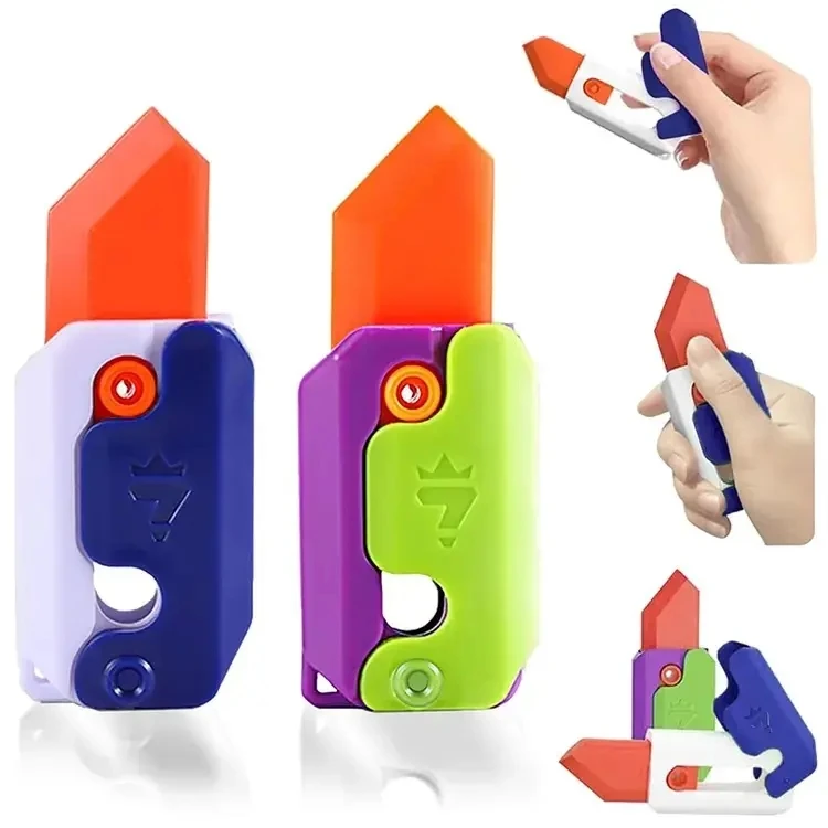 Fidget Toys Sensory Anxiety Stress Relief Plastic Edc Carrot Toy Knife ...