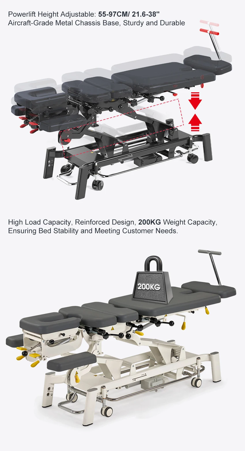 Fairworth-380 Electric Chiropractic Table - Adjustable & Durable