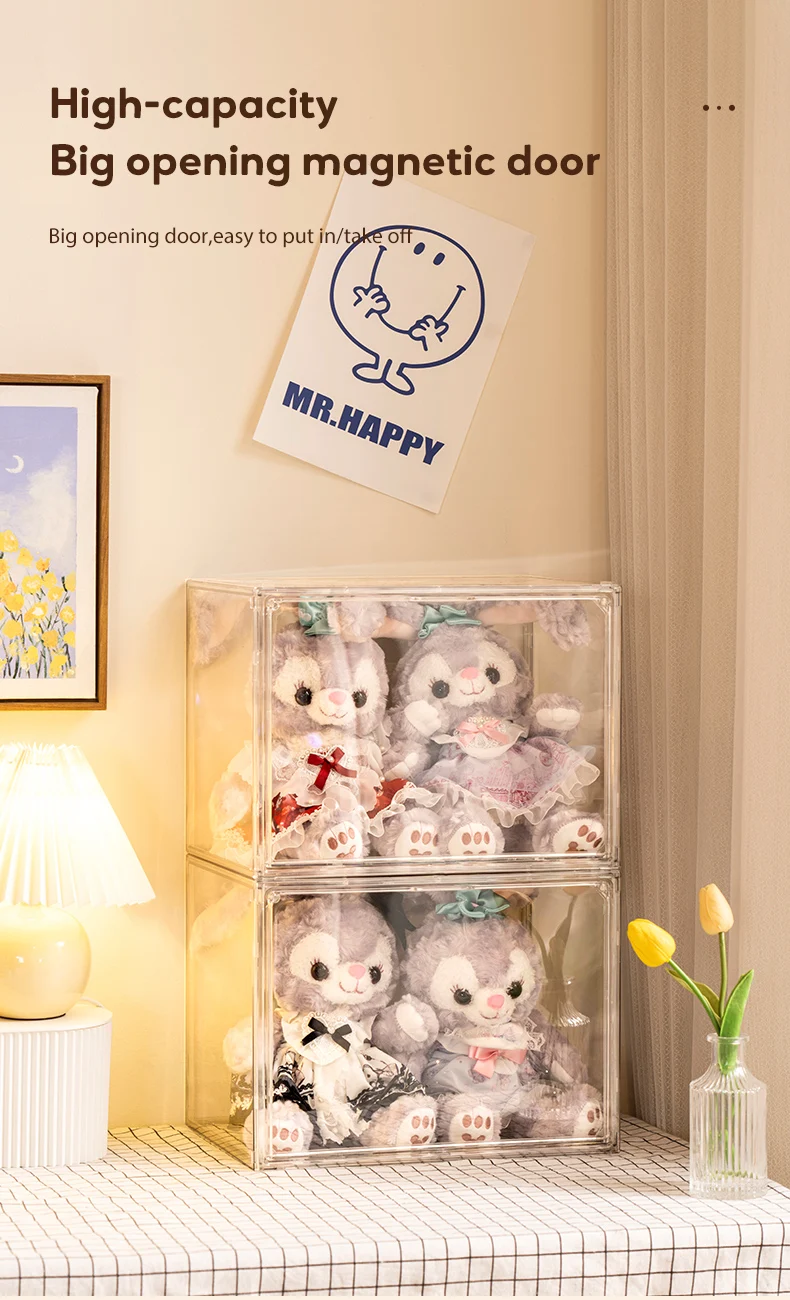 PET Plastic Display Box - Ideal for Stuffed Toy Storage