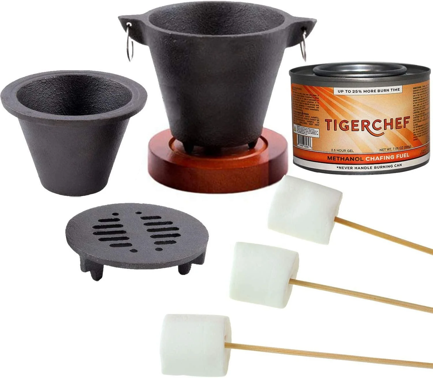Cast Iron Mini Hibachi Grill - Perfect for Indoor S'mores