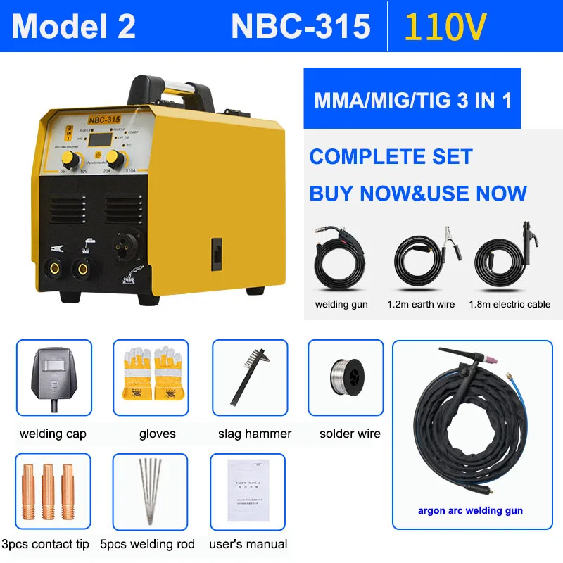 NBC-315 Portable IGBT Inverter Welder for MMA/MIG/TIG Welding - OEM