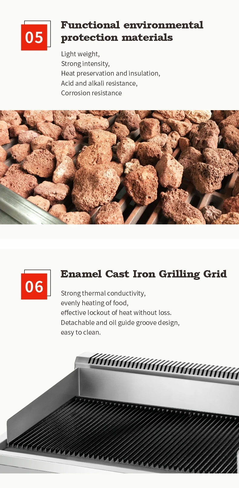 New Design Commercial Gas Lava Rock Charbroiler/gas Barbecue Grill With ...