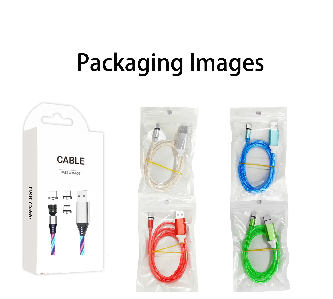 360 + 180 Degree Rotational Connector Luminous Cable Led Flowing Light ...