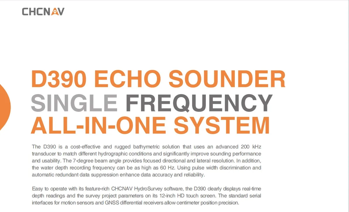Industrial Grade CHCNAV D390 Multibeam Echo Sounder for Hydrographic ...