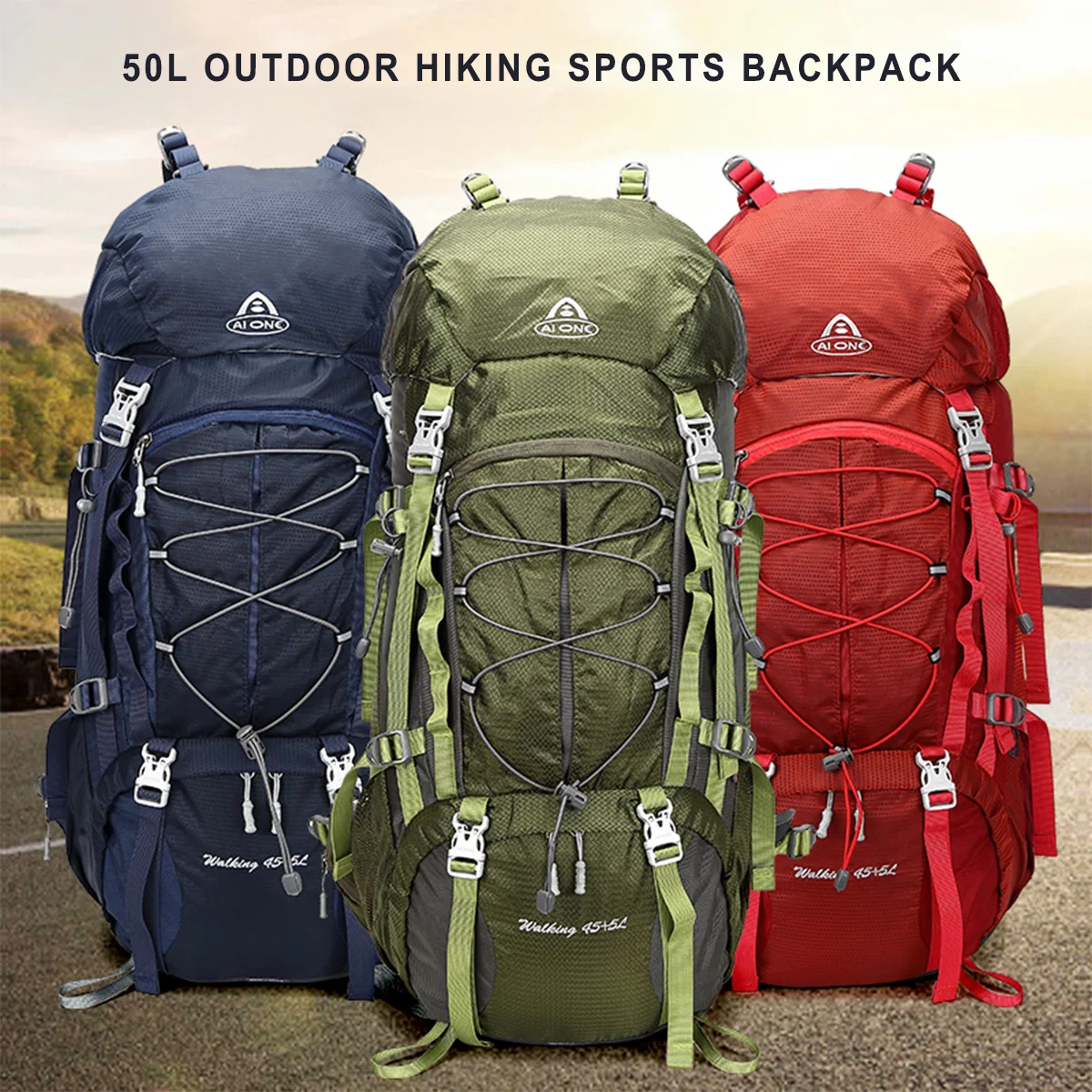 High Quality 50L Large Capacity Vintage Style Anti-Theft Outdoor Sport ...
