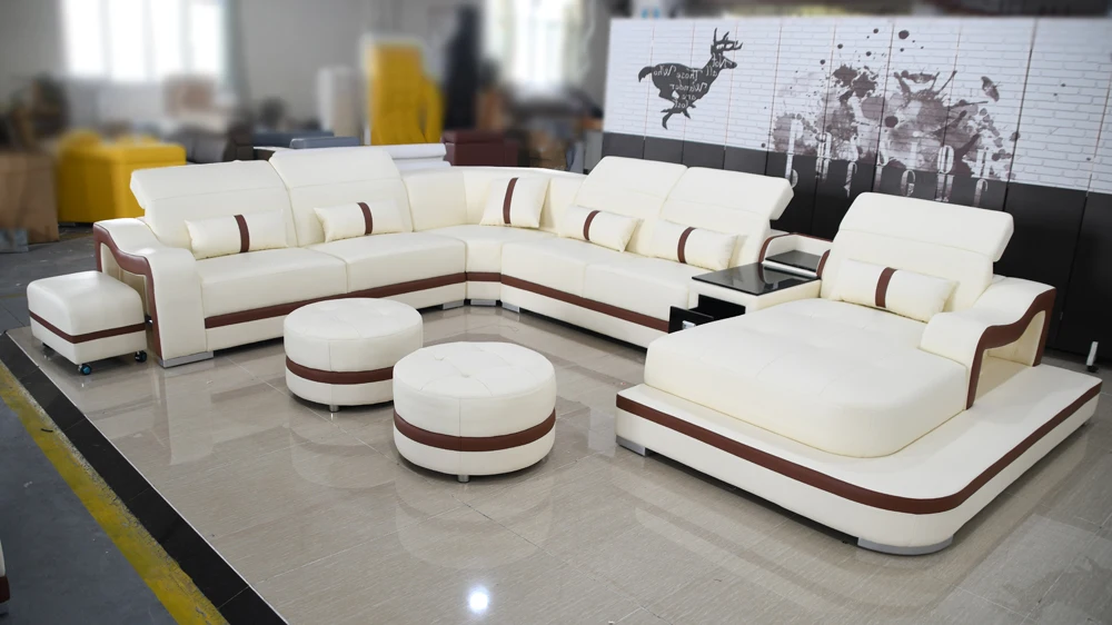 Living Room Furniture Sofa Set Modern Couch Dubai Modern Leather Sofa ...
