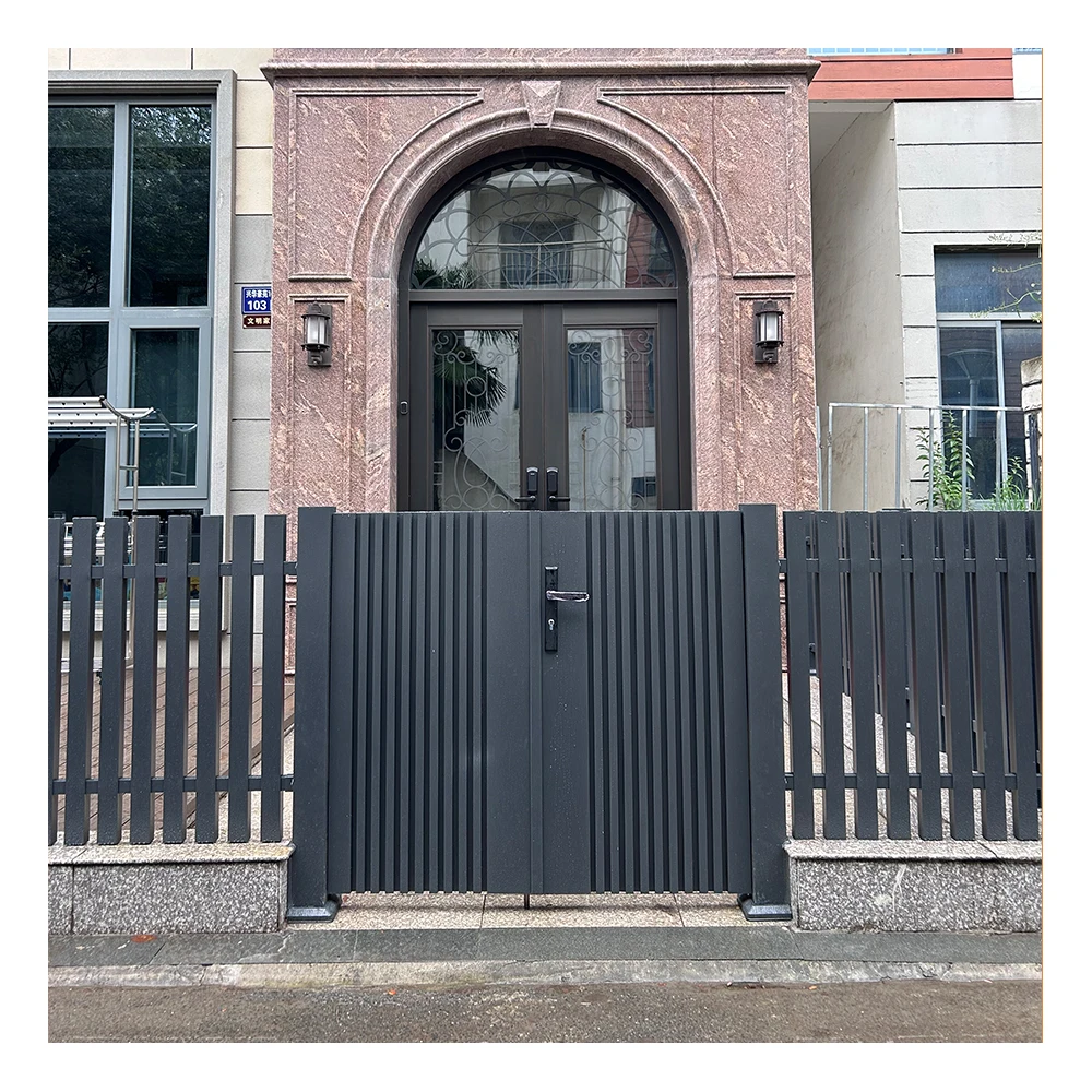 High Quality Latest Main Gate Designs Security Aluminum Steel Double ...