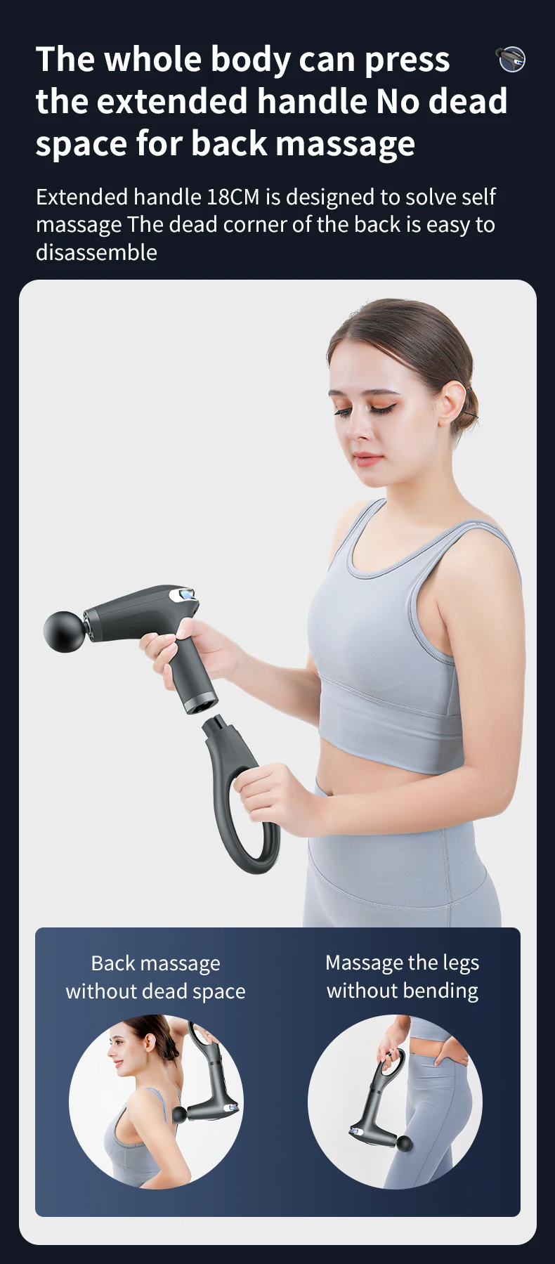 Long Handle Massager - Powerful Vibration for Muscle Therapy