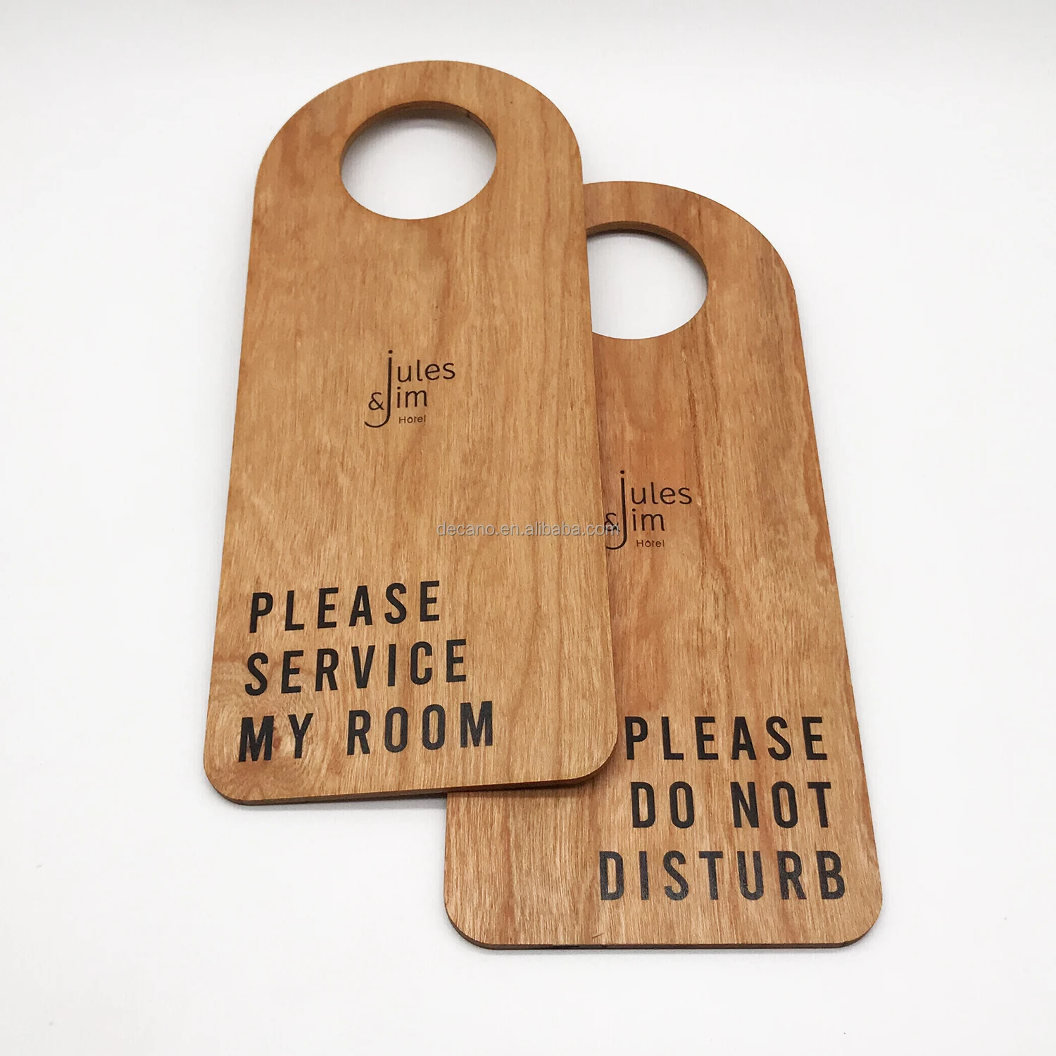 DND Signs Wood Door Hanger with Printing - Do Not Disturb