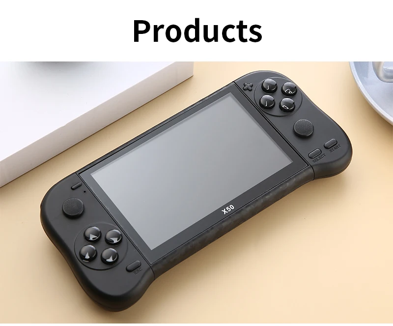 2022 New Style X50 5.1 Inch Portable 8g Memory Video Game Built-in 6800 ...