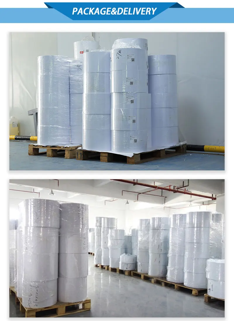 Direct Thermal Paper Jumbo Roll Self Adhesive Semi-glossy Bopp Tape ...