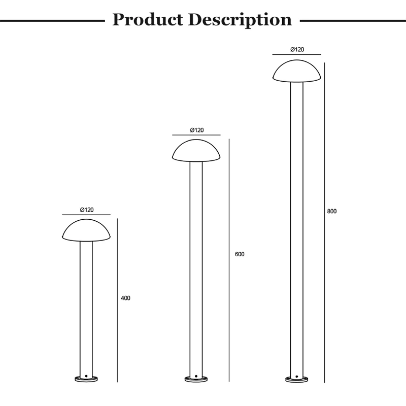 Aluminum Led Landscape Bollard Road Street Post Garden Lights Outdoor ...