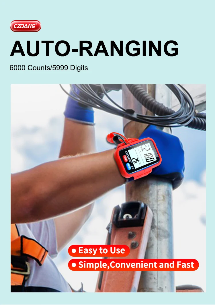 Wearable Wrist Digital Multimeter - Auto-ranging ACV, DCV & Resistance ...