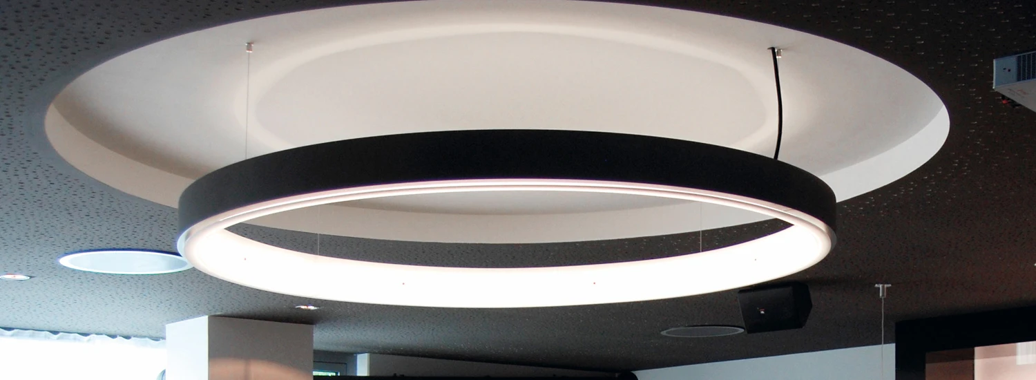 Aluminum Indirect Emitting Led Pendant Lamp With Round Ring Shape - Buy ...