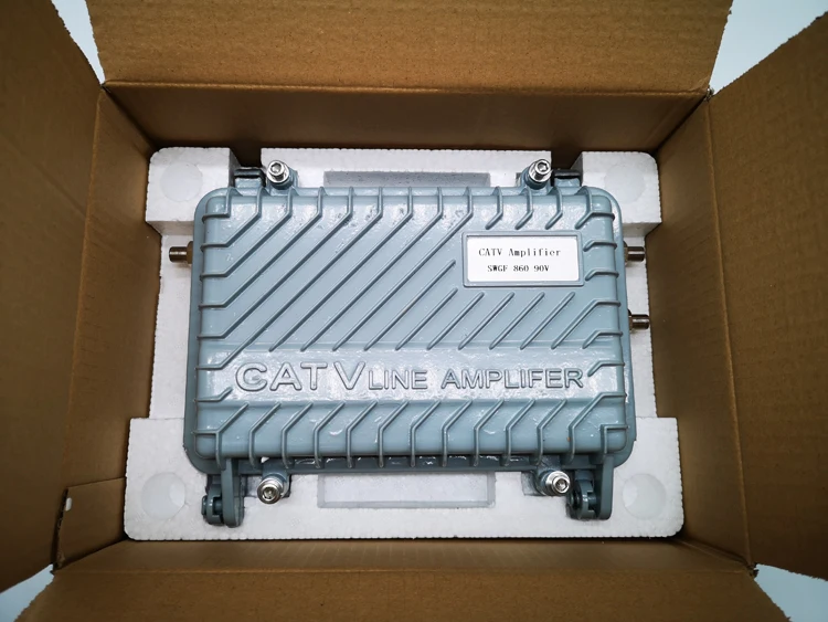 47-870mhz 2 Rf Output 29db Gain Outdoor Catv Signal Line Amplifier ...