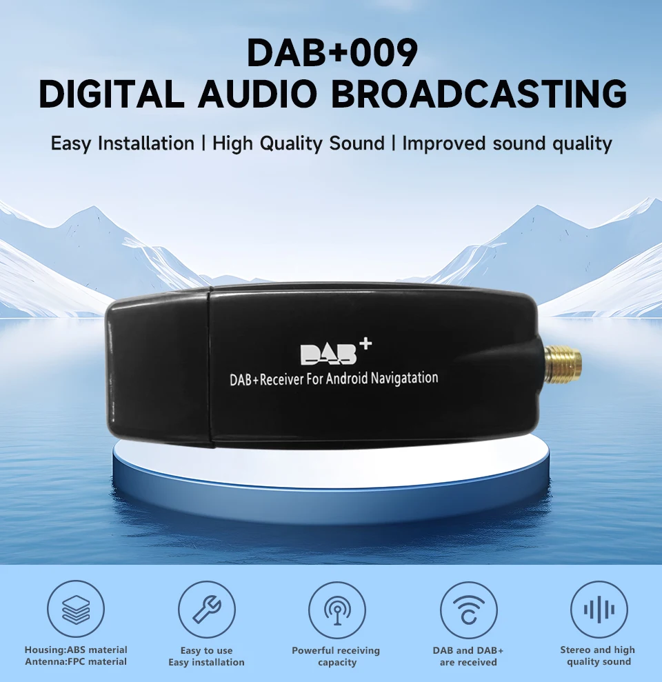 DAB+ Antenna Digital Radio Receiver Tuner Receiver for Universal ...