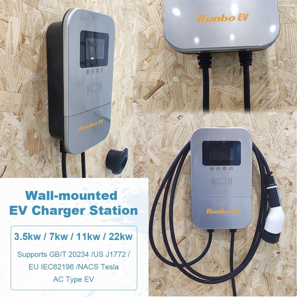 Ac Ev Charger Charging Station Wall-box Mounted Type 1 Type 2 Ac Ev ...