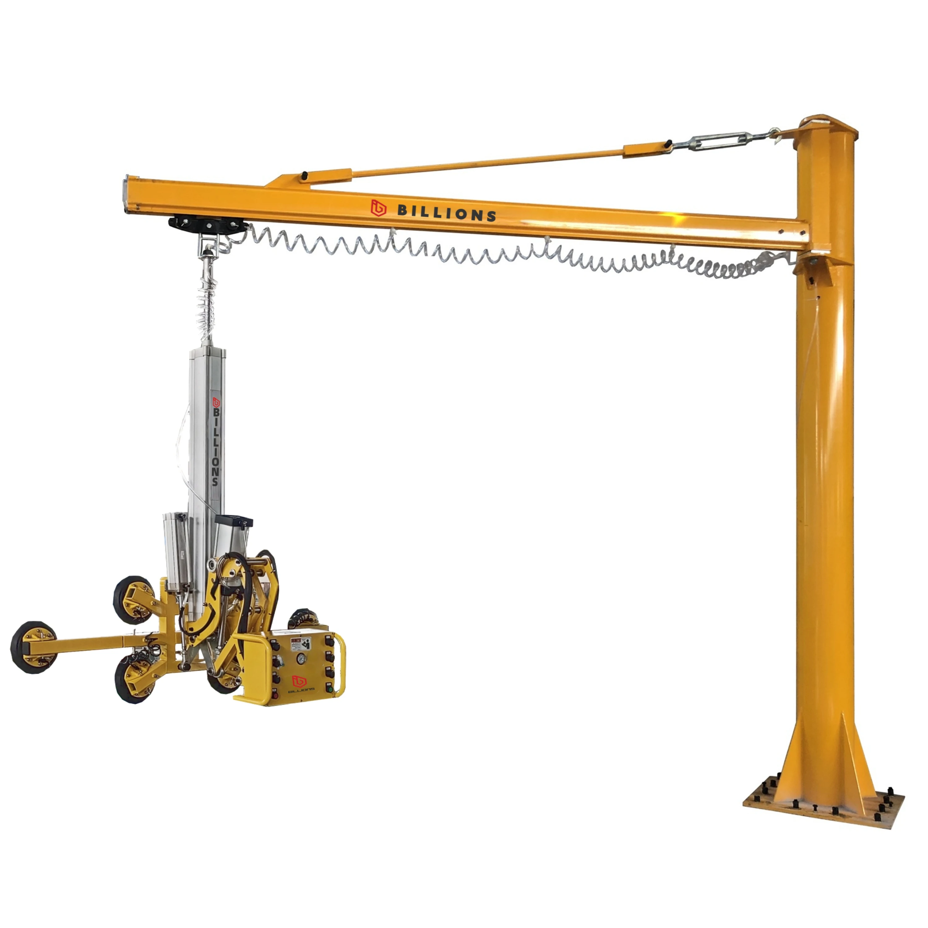 Pneumatic hoist manipulator robot arm jibs granite slab sheet metal ...