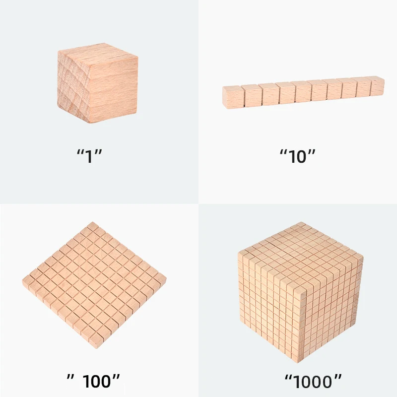 Wooden Montessori Math Toys Decimal Teaching Aids Arithmetic Game ...