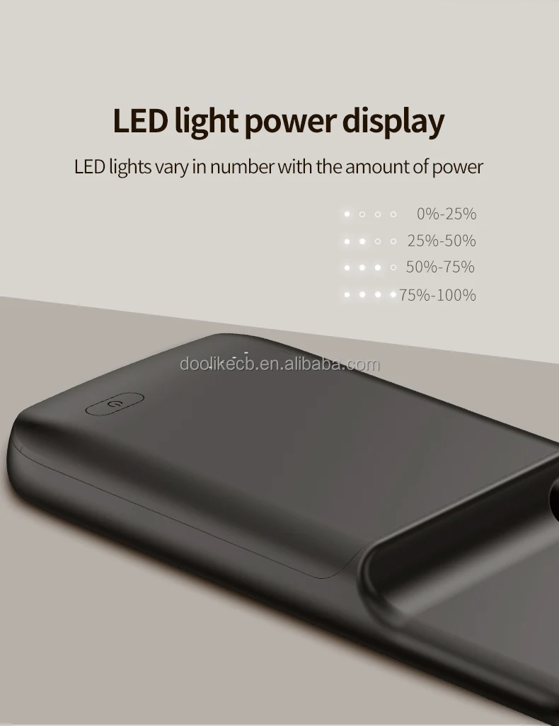 Portable Battery Wireless Power Bank Phone case 6000mah Back Clip ...