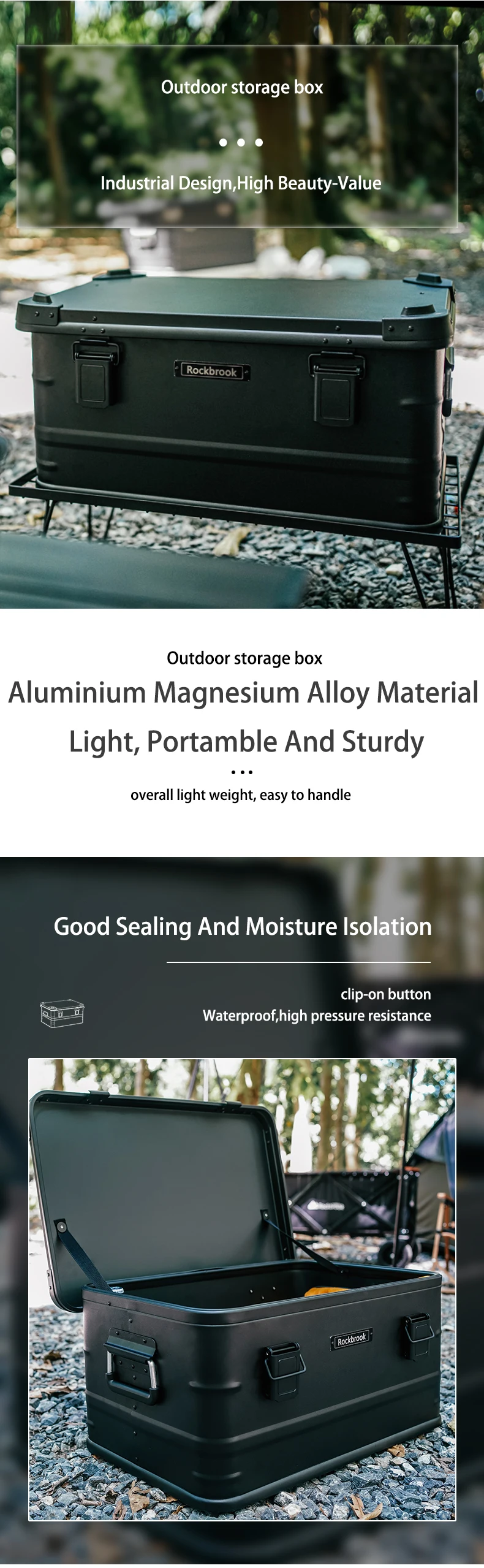 30L Rockbrook Aluminum Alloy Top Box - Portable & Durable