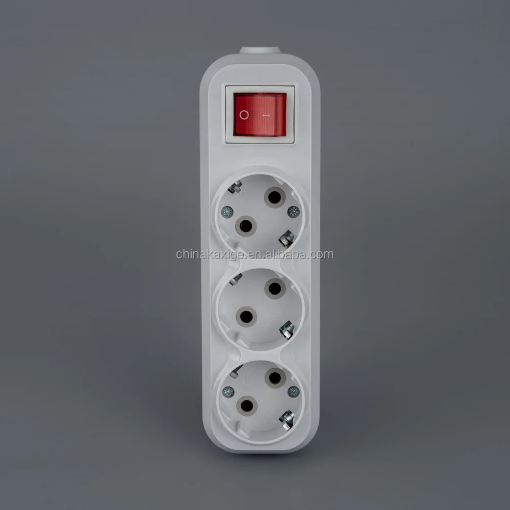 S002 Electric Multiple Home Use Schuko Extension Sockets Group Power Sockets With Button Switch ...
