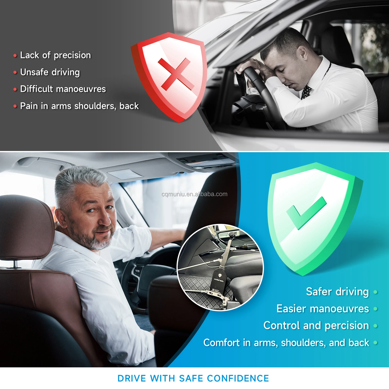 D-RUN-1 Hand Controls for Cars - Handicap Driving Gas & Brake System ...