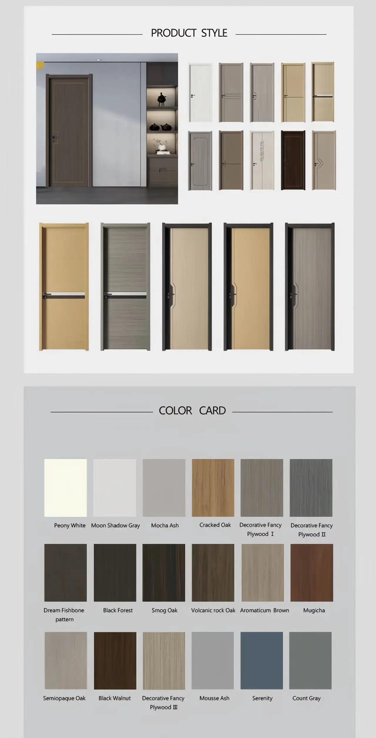 Front Entry Interior WPC Doors - Modern, Waterproof, Customizable