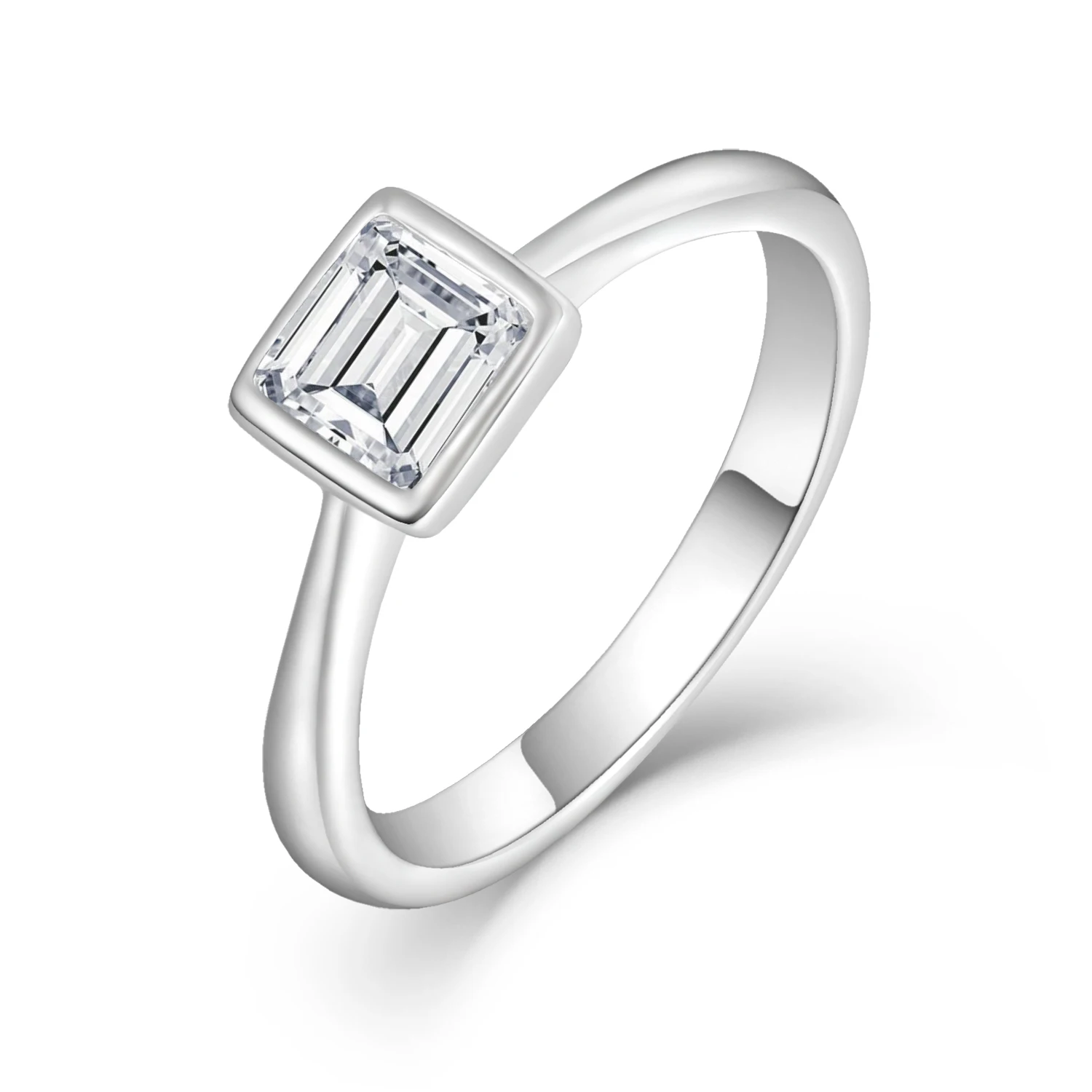 Exquisite Simple Anniversary Gifts For Women Fine Wedding Jewelry 925 Sterling Silver Emerald ...