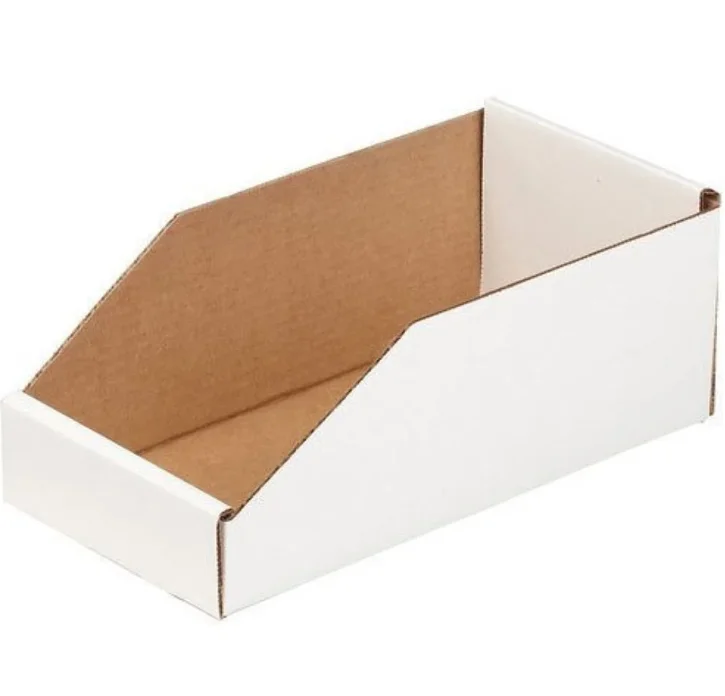 100% Recyclable Custom Size Cardboard Bin Boxes Storage Stack up Kraft ...