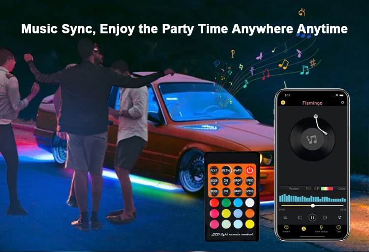 Custom 6pcs Rgbic Dream Color Chasing Rainbow Under Glow Ip68 ...