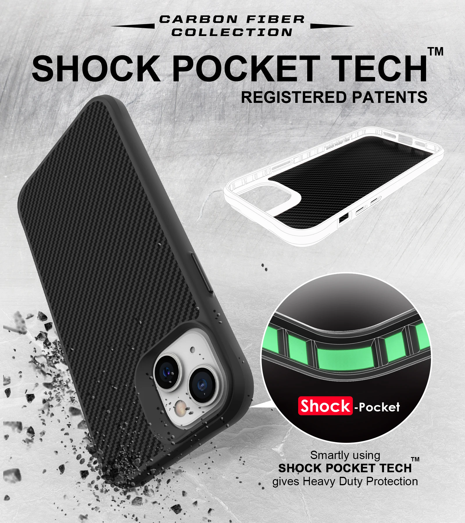 OEM Sport Carbon Fiber Shockproof Phone Case for iPhone 14 13 12 Pro ...