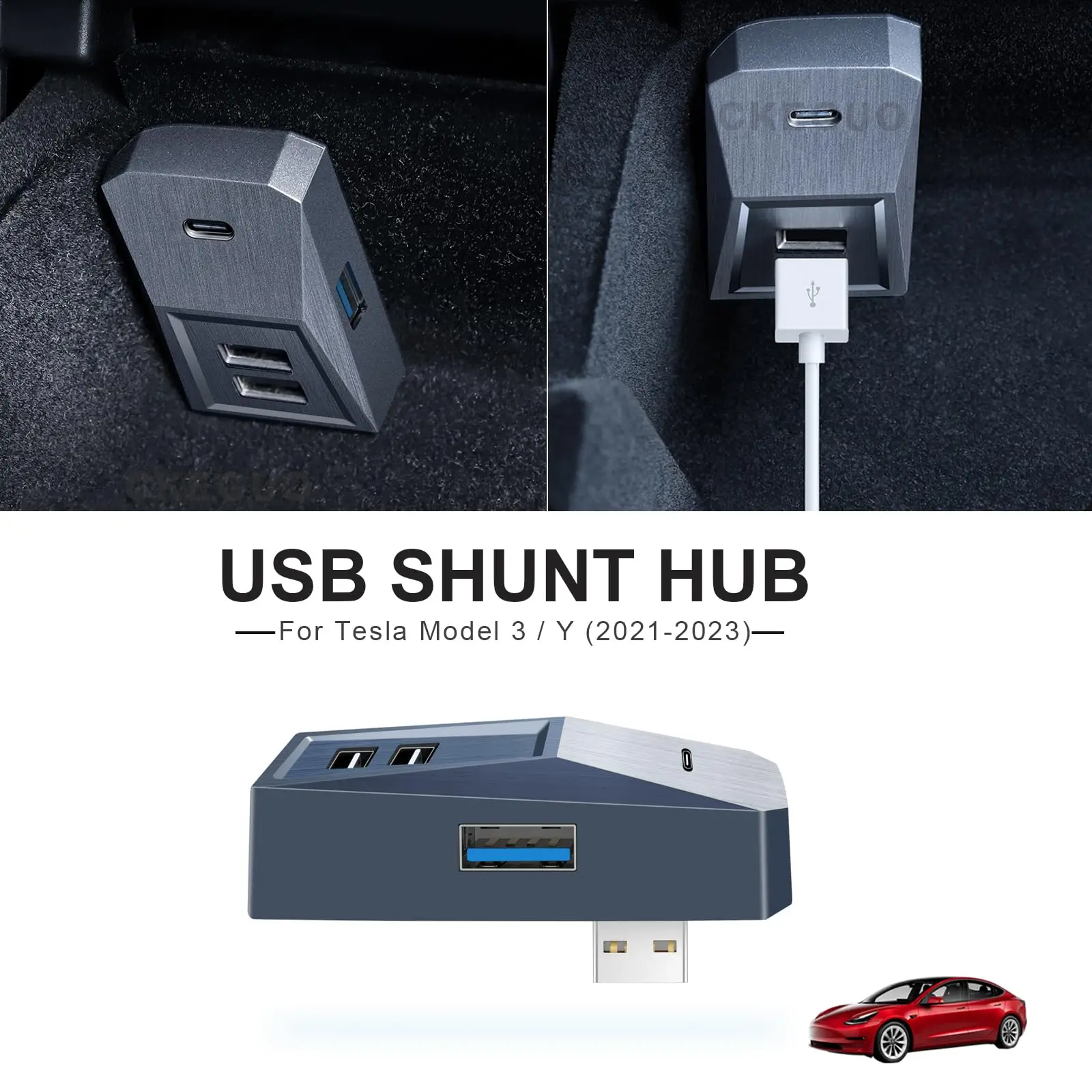 Expansion Dock Usb Hub For Tesla Model Y Model 3 Central Control ...